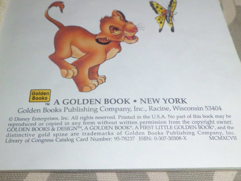 Way to Go, Simba! - a First Little Golden Book - (c) 1997 - Disney's ...