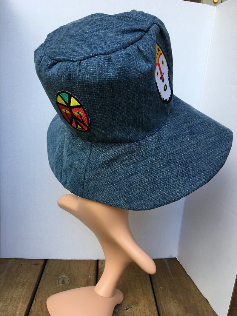 Custom Denim Wide Rim hat | Etsy