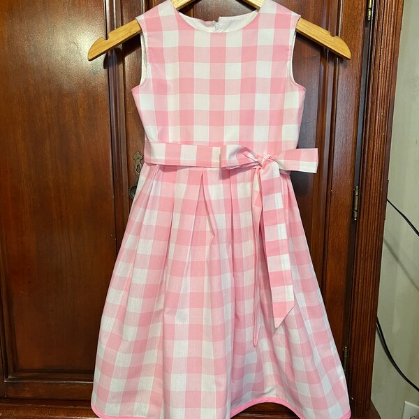 Barbie Checkered Dress Girls - Etsy