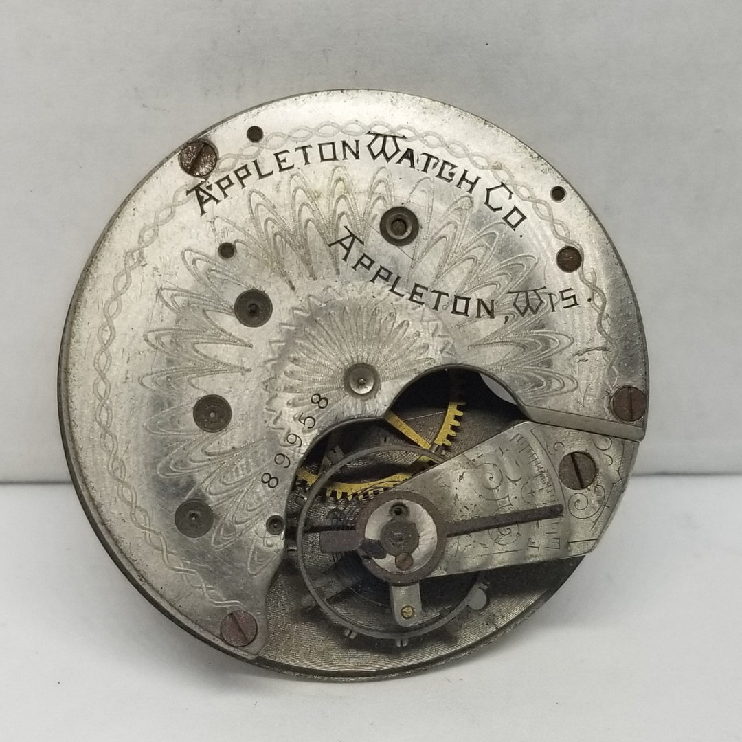 Early 1900s Appleton Watch Co. Appleton, WIS., Watch Movement, Serial ...