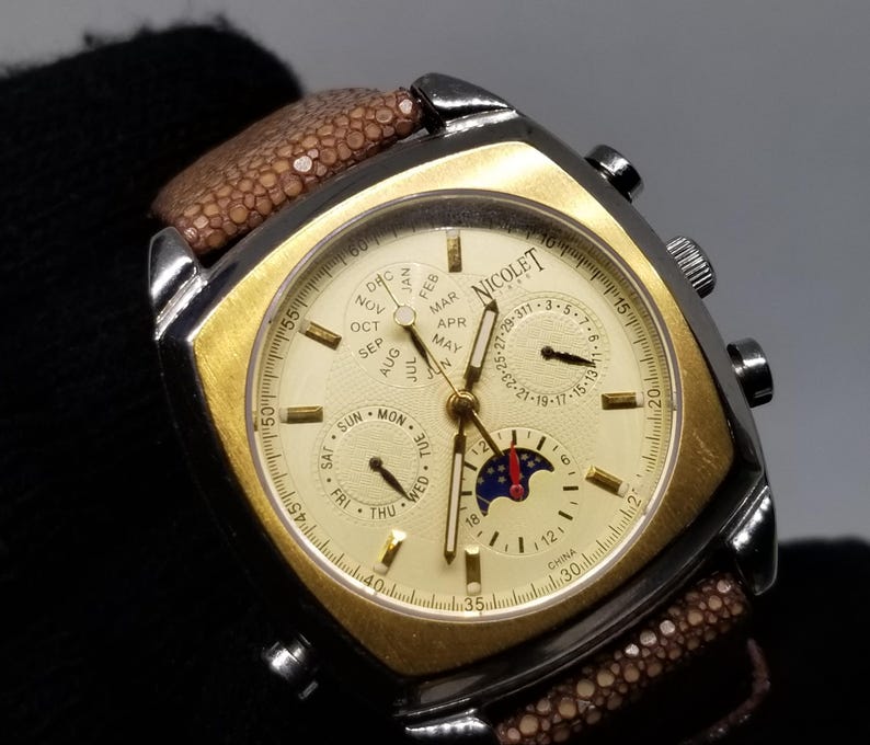 FARW286 Nicolet 1886 Automatic Calendar Wrist Watch, 21 Jewels, Working ...