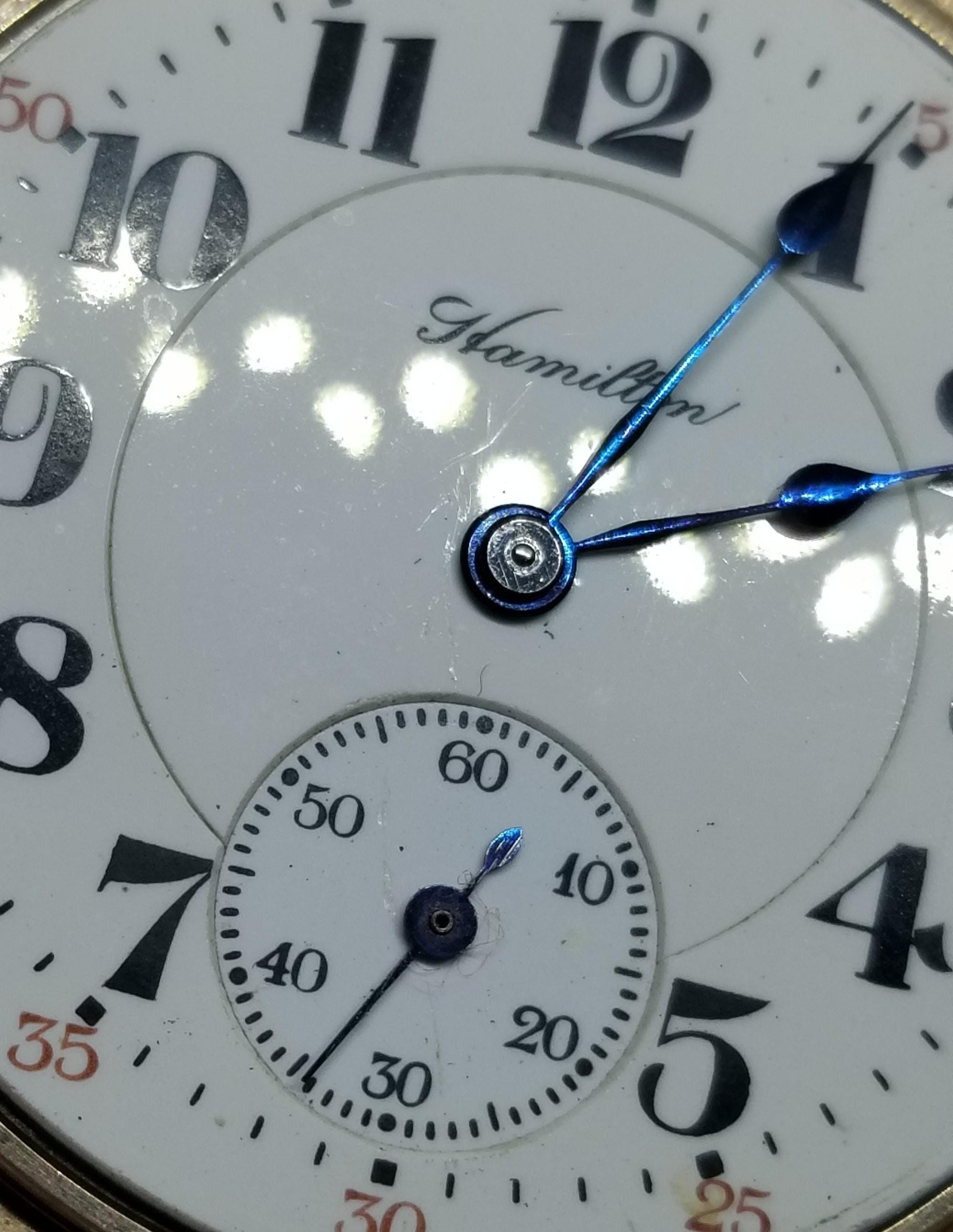 FAPW694 1921 G.F. Hamilton Pocket Watch, Grade 992, Size 16s, 21 Jewels ...