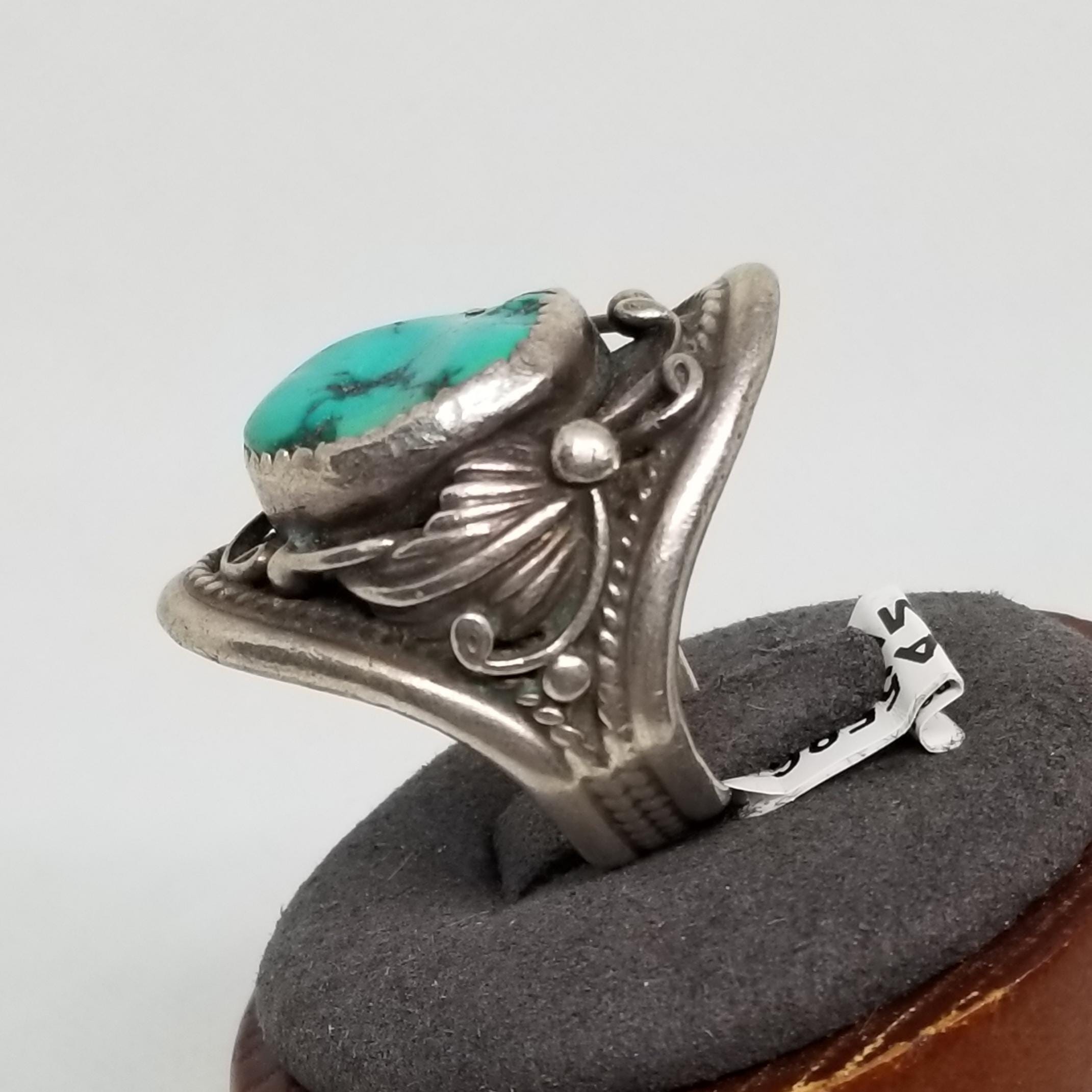 FA5586 Vintage DV Darrell Victor Sterling With Turquoise Ring, Size 10 ...