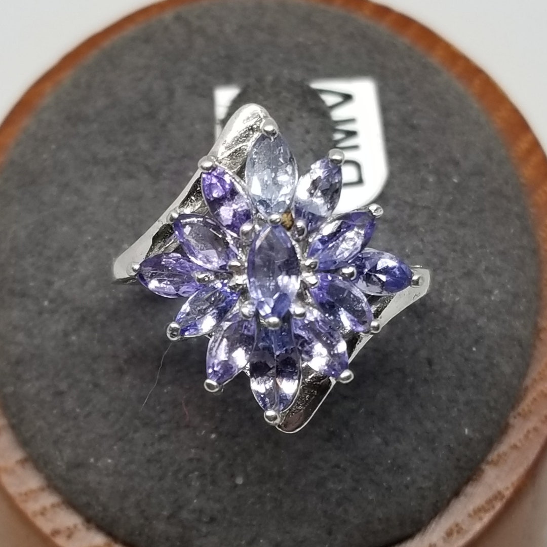 FA4742 Vintage Stauer Sterling With Tanzanite Ring, Size 8. - Etsy