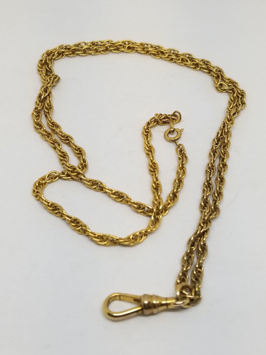 FA4248 Vintage Gold Filled Pocket Watch 27" Chain or Necklace. - Etsy