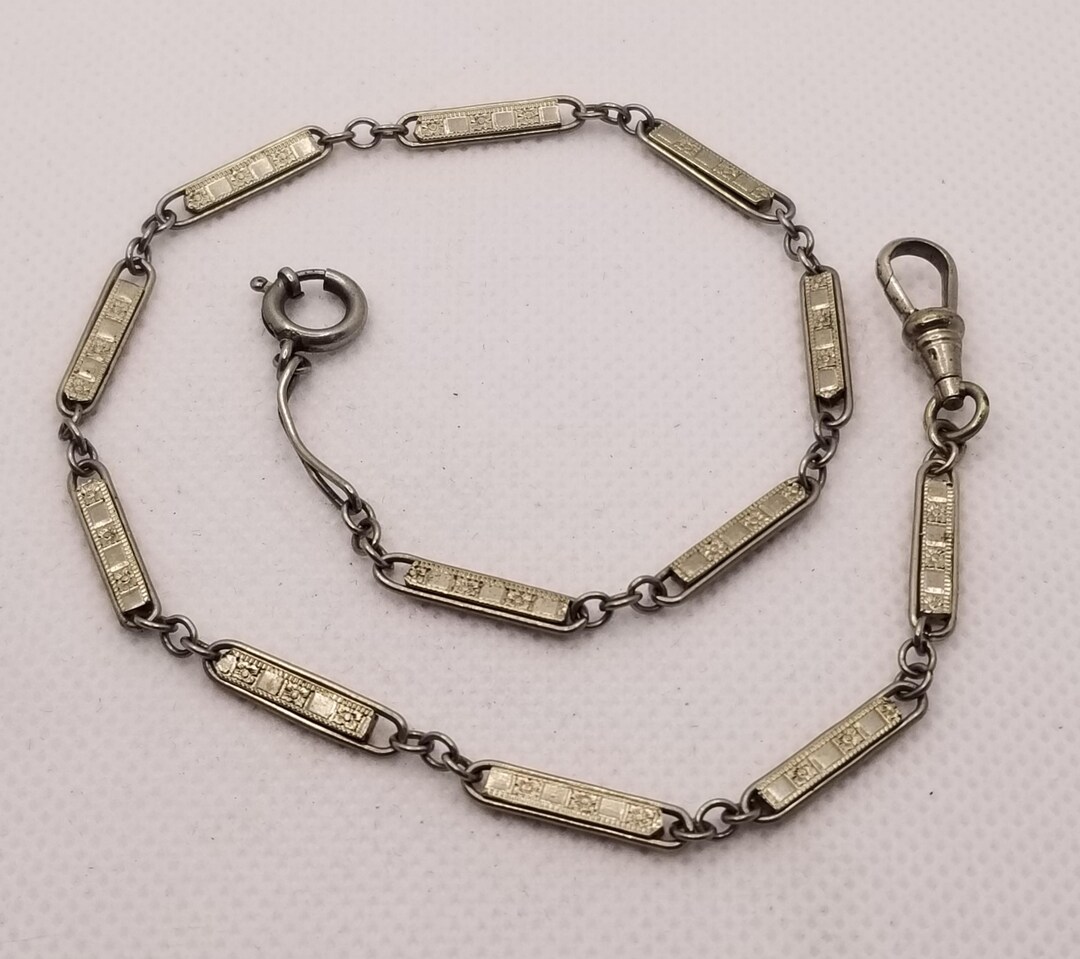 FA6975 Vintage 11.5" Pocket Watch Chain, Damaged. - Etsy