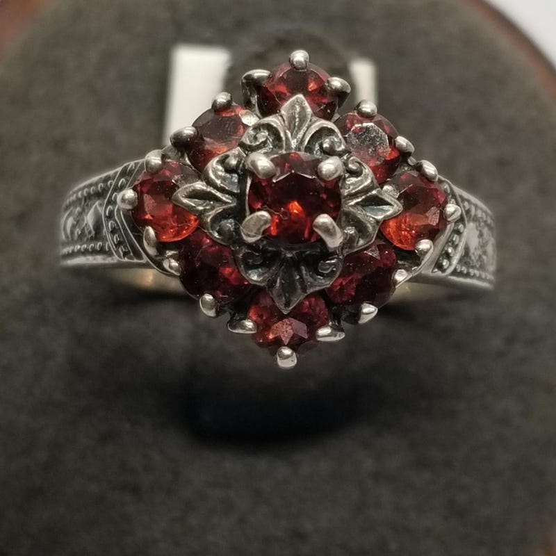 Garnet Ring - Etsy