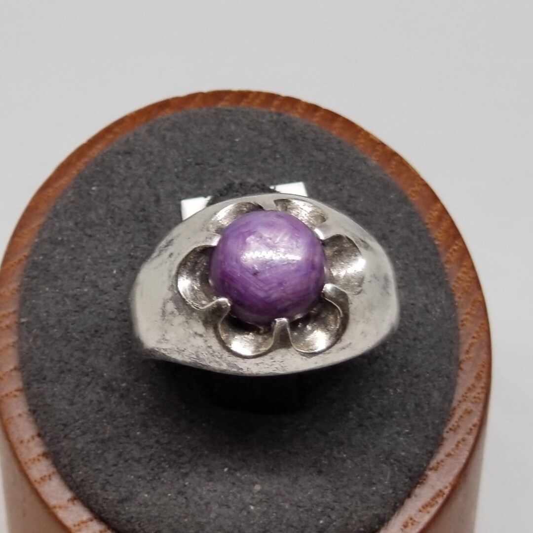 FAB4761 Vintage Sterling With Red Star Sapphire Ring, Size 10. - Etsy