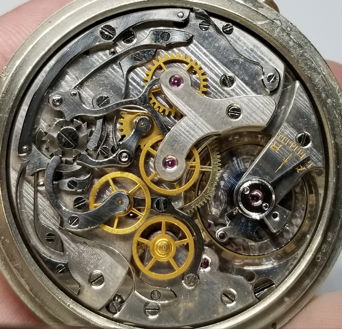 FAPW348 Vintage Hy-moser & Cie Chronograph Pocket Watch, Size 42mm ...