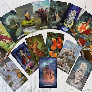 78 Tarot Animal Deck – Wild Animal Tarot, Indie Deck (PDF Guidebook) - Etsy