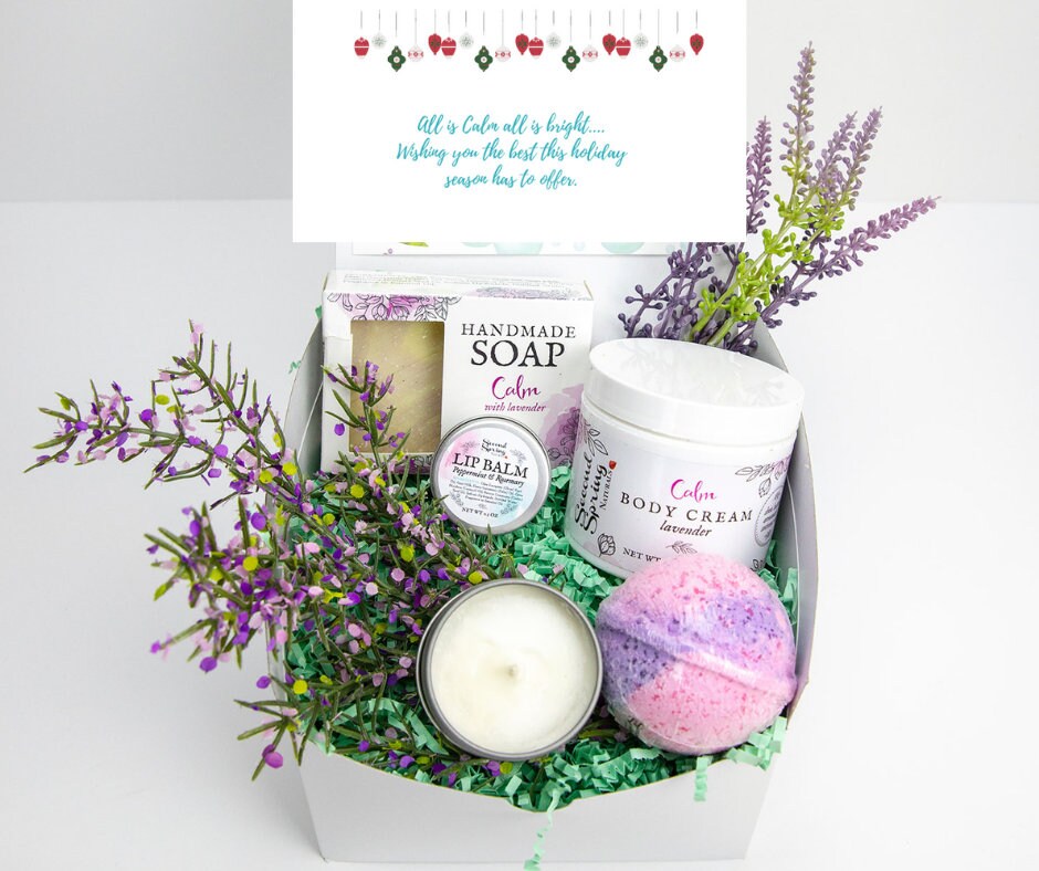 Lavender Christmas Gift Box Christmas Gift Set All is Calm - Etsy