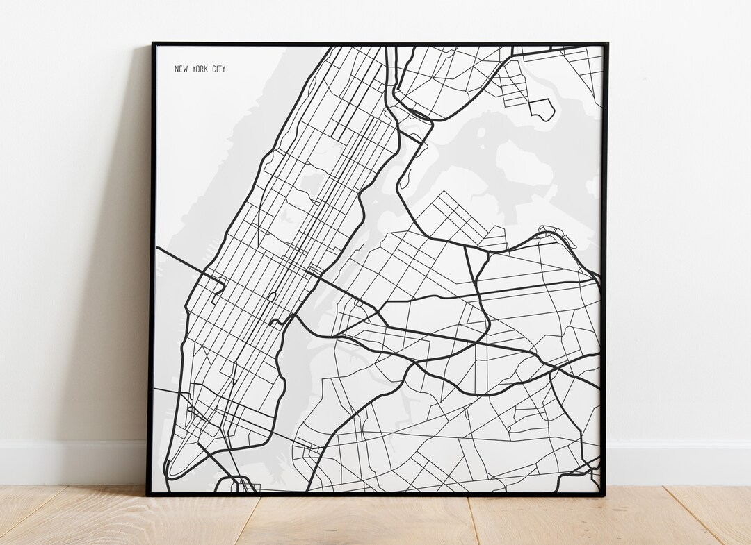Map Print - New York City - Etsy