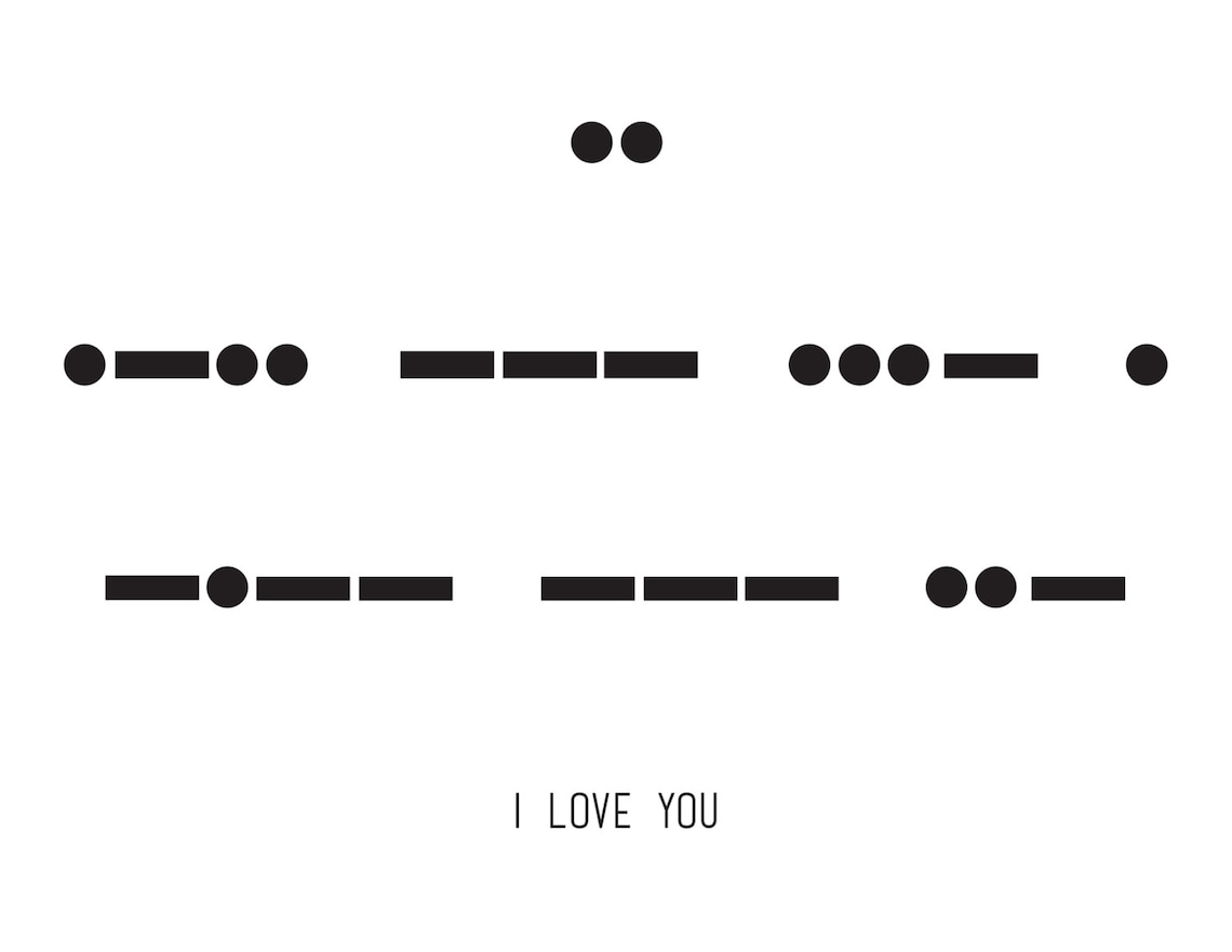Morse Code Quote Print - Etsy