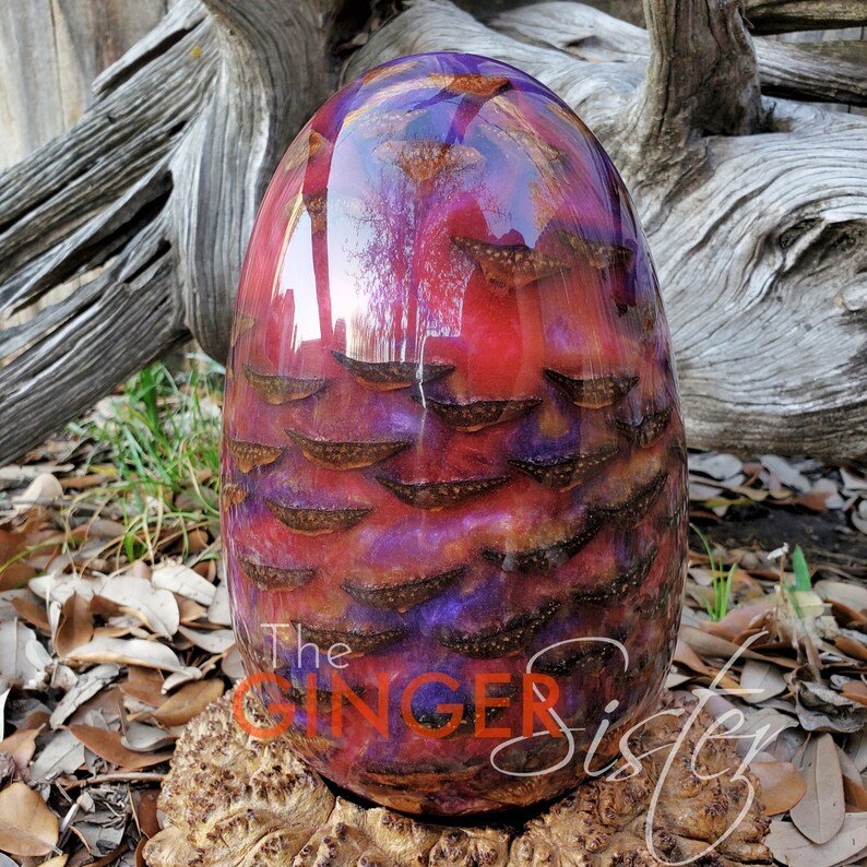 Giant Dragon Egg Resin Handturned Pinecone Scales Burl - Etsy