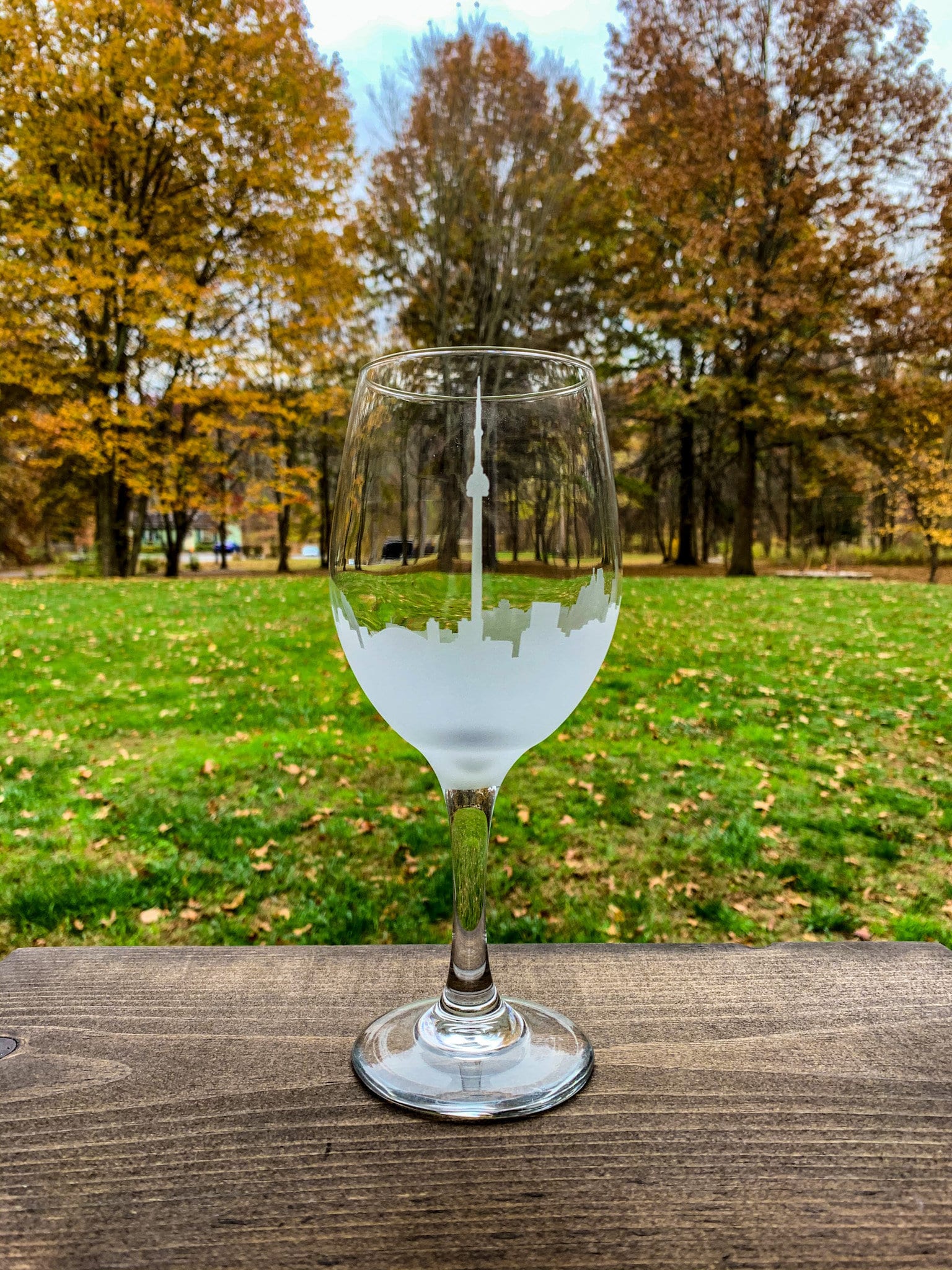 Wine Glass Reflection Photography