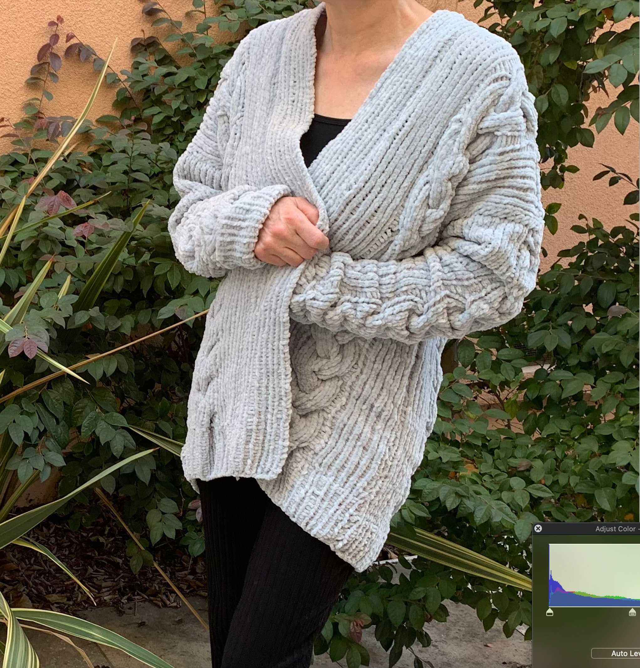 Chenille Cable Cardigan Knitting Pattern - Etsy