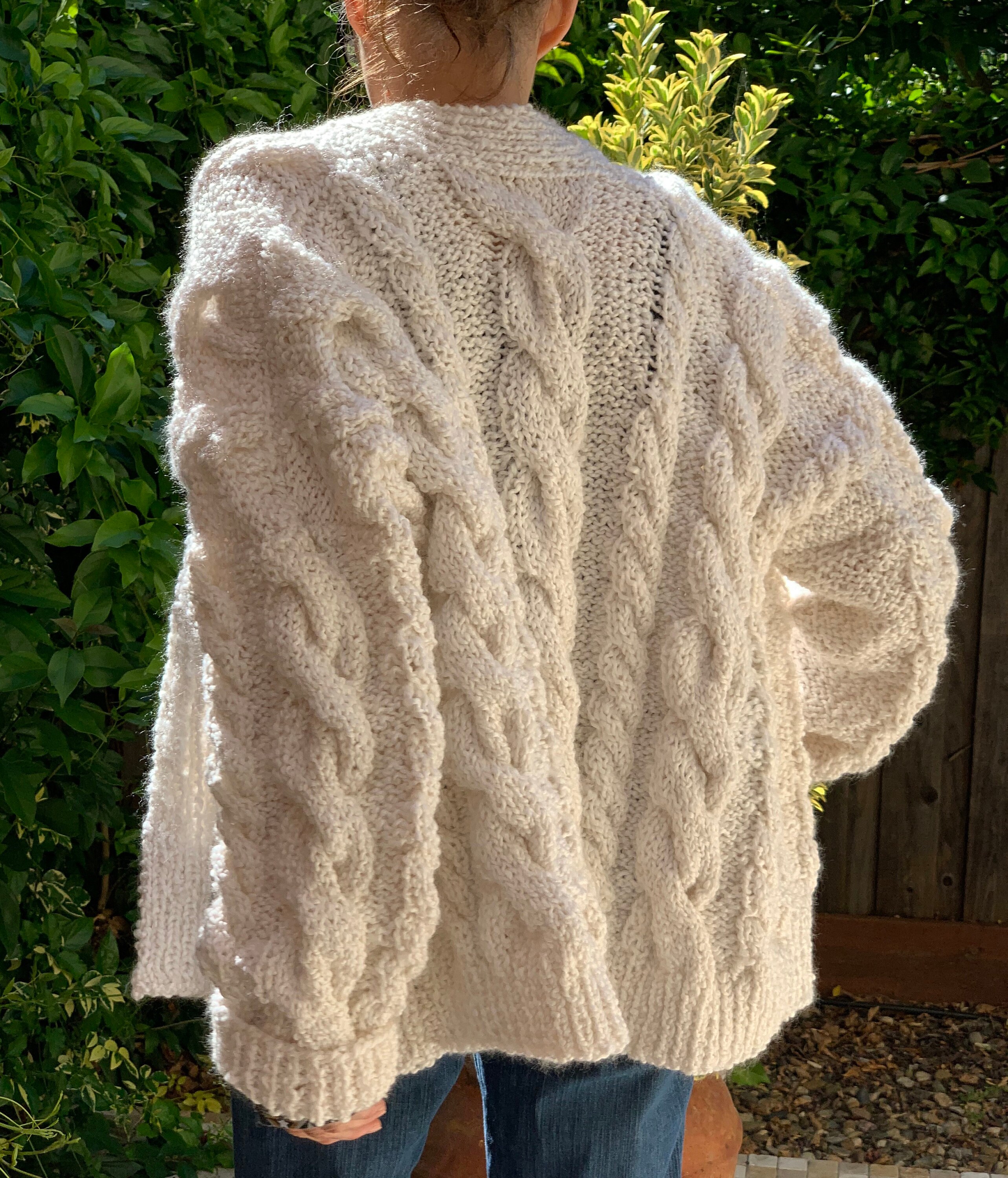 Ladies Cable Cardigan - Knitting Pattern - With Optional Belt - Etsy Canada