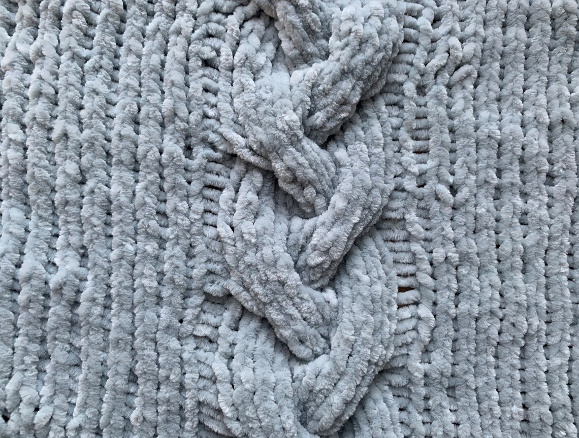 Chenille Cable Cardigan Knitting Pattern - Etsy