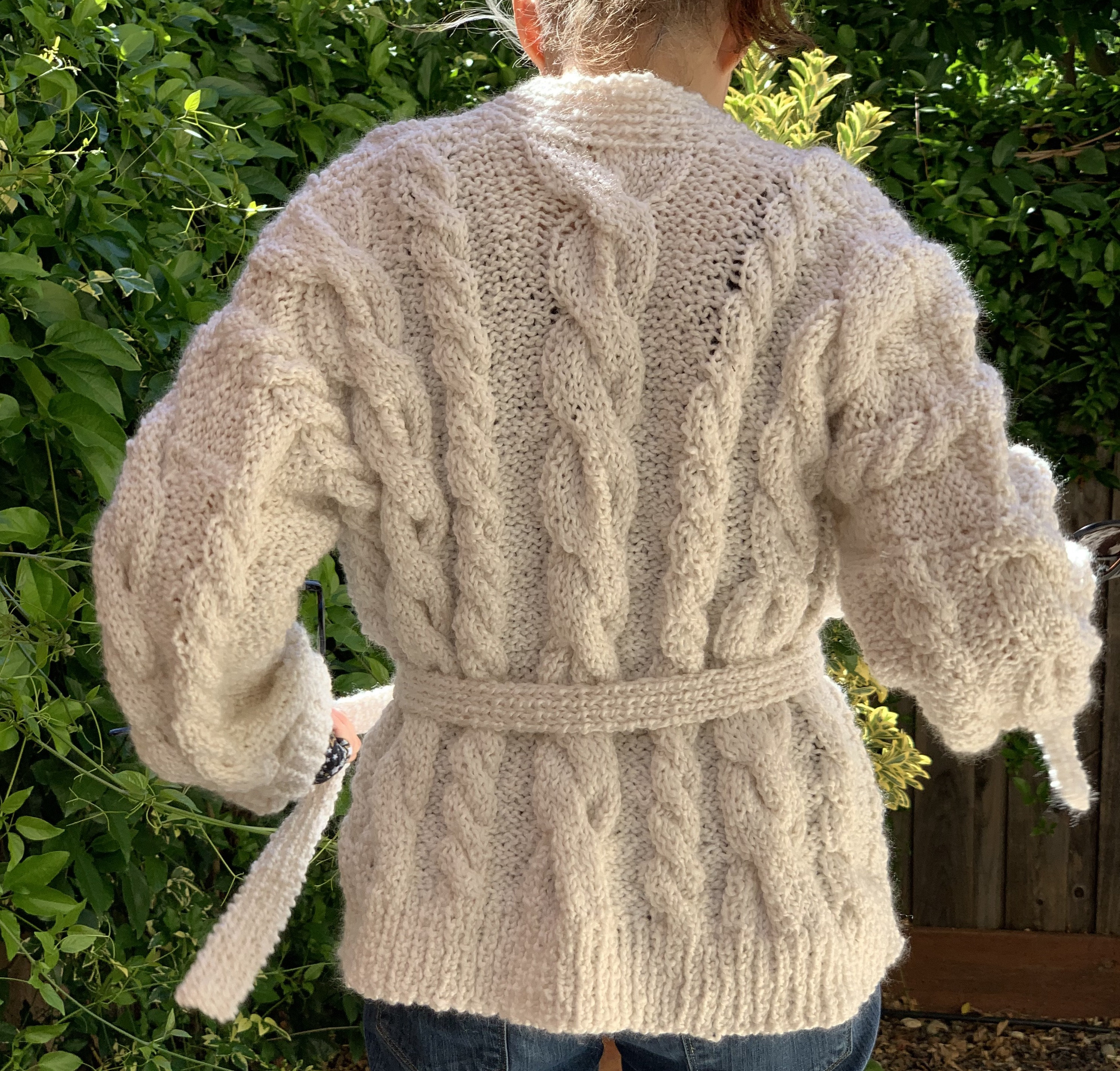 Ladies Cable Cardigan - Knitting Pattern - With Optional Belt - Etsy Canada