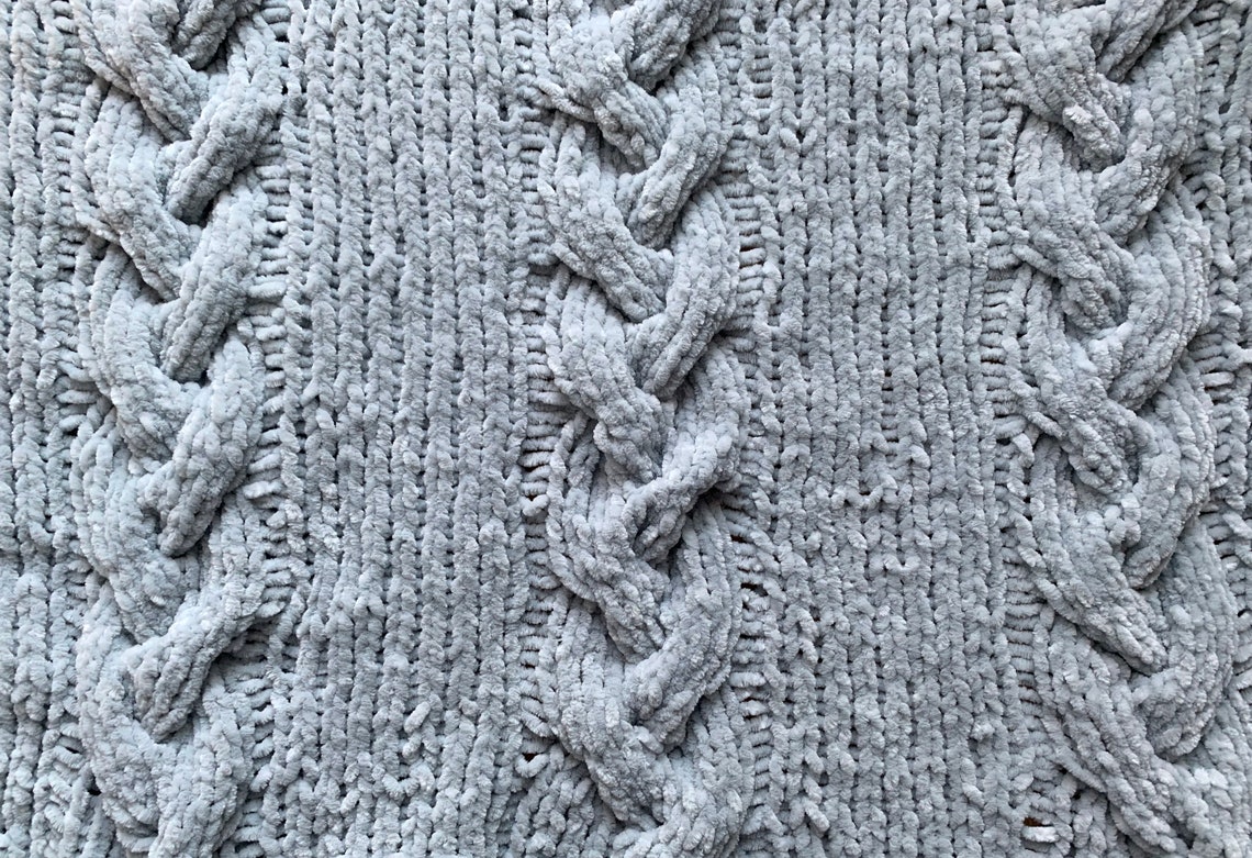 Chenille Cable Cardigan Knitting Pattern - Etsy
