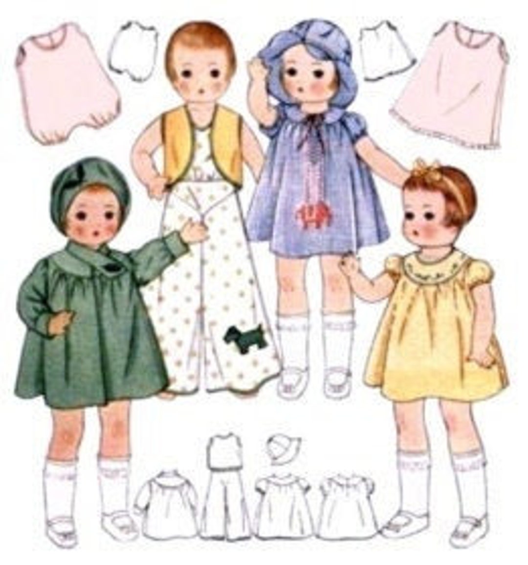 Pattern 1918-11.5" ~ Patsy Jr-shirley Temple ~ 7" Chest ~ Vintage 1932 ...