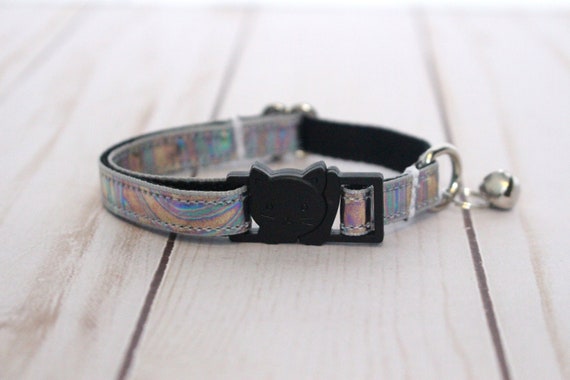 Holographic Cat Collar Shiny Breakaway Safety Kitty Collar - Etsy