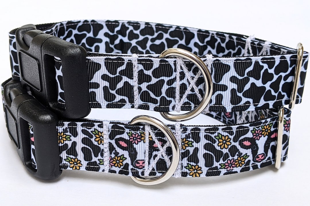Cow Dog Collars | Cattledog Farm Dog Collar | Cow Animal Print Pattern ...