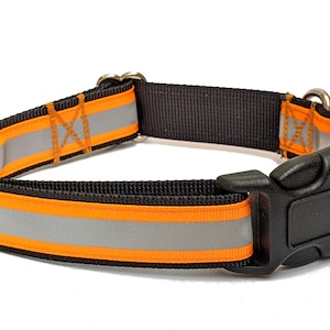 Reflective Dog Collar - Bright Orange or Neon Yellow - for Hiking ...