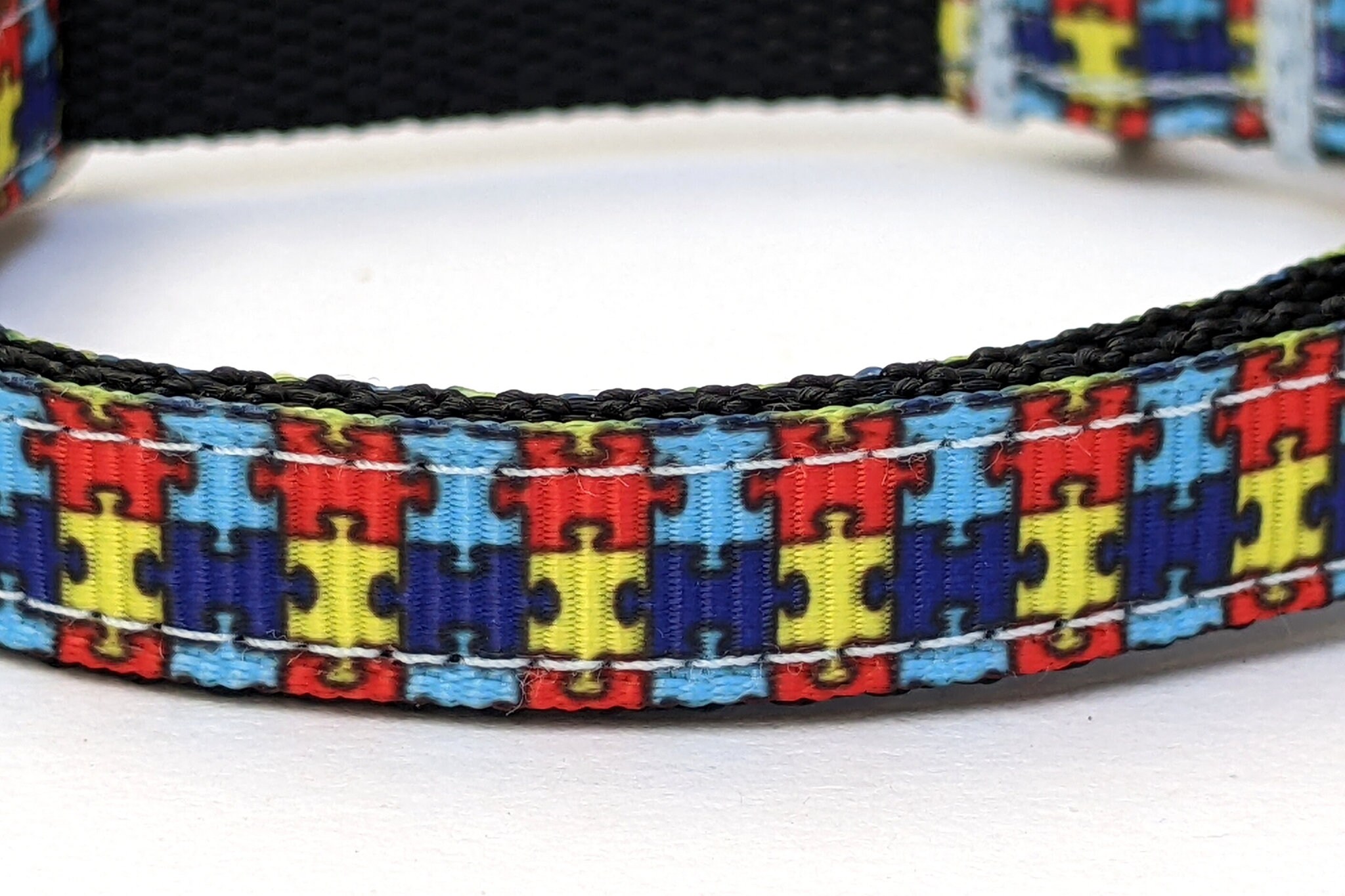 Jigsaw Puzzle Cat Collar - Colorful Autism Awareness Pattern ...