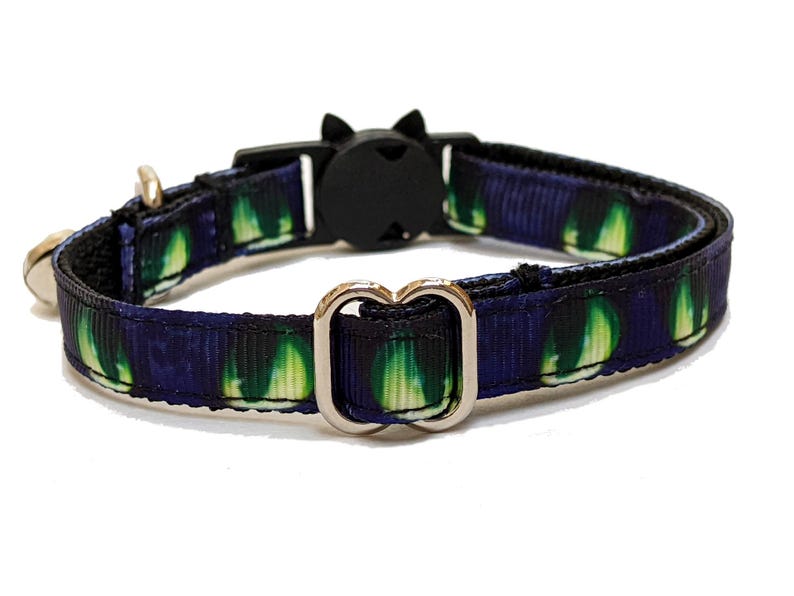 Toothless Dragon Eye Cat Collar - Black Breakaway Collar With Bell for ...