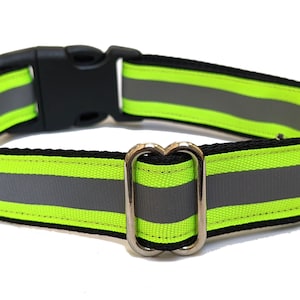 Reflective Dog Collar - Bright Orange or Neon Yellow - for Hiking ...