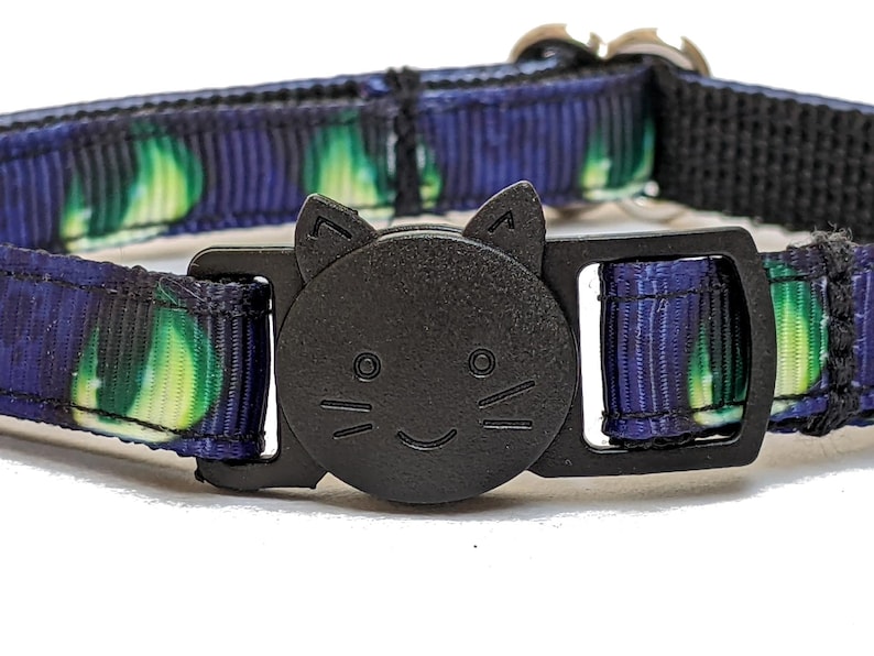 Toothless Dragon Eye Cat Collar - Black Breakaway Collar With Bell for ...