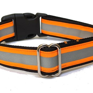 Reflective Dog Collar - Bright Orange or Neon Yellow - for Hiking ...