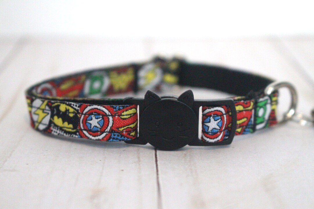 Superhero Cat Collar Breakaway Comic Book Movie Cat Collar - Etsy