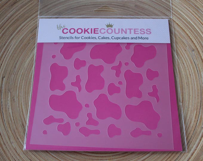 COW PRINT Cookie Countess, Cookie Stencil/cupcake Stencil - Etsy