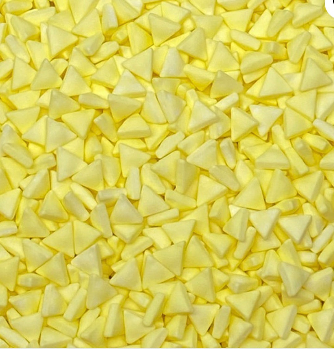 YELLOW TRIANGLE SPRINKLES, Yellow Sprinkles, 2 or 4 Ounces, Thick ...