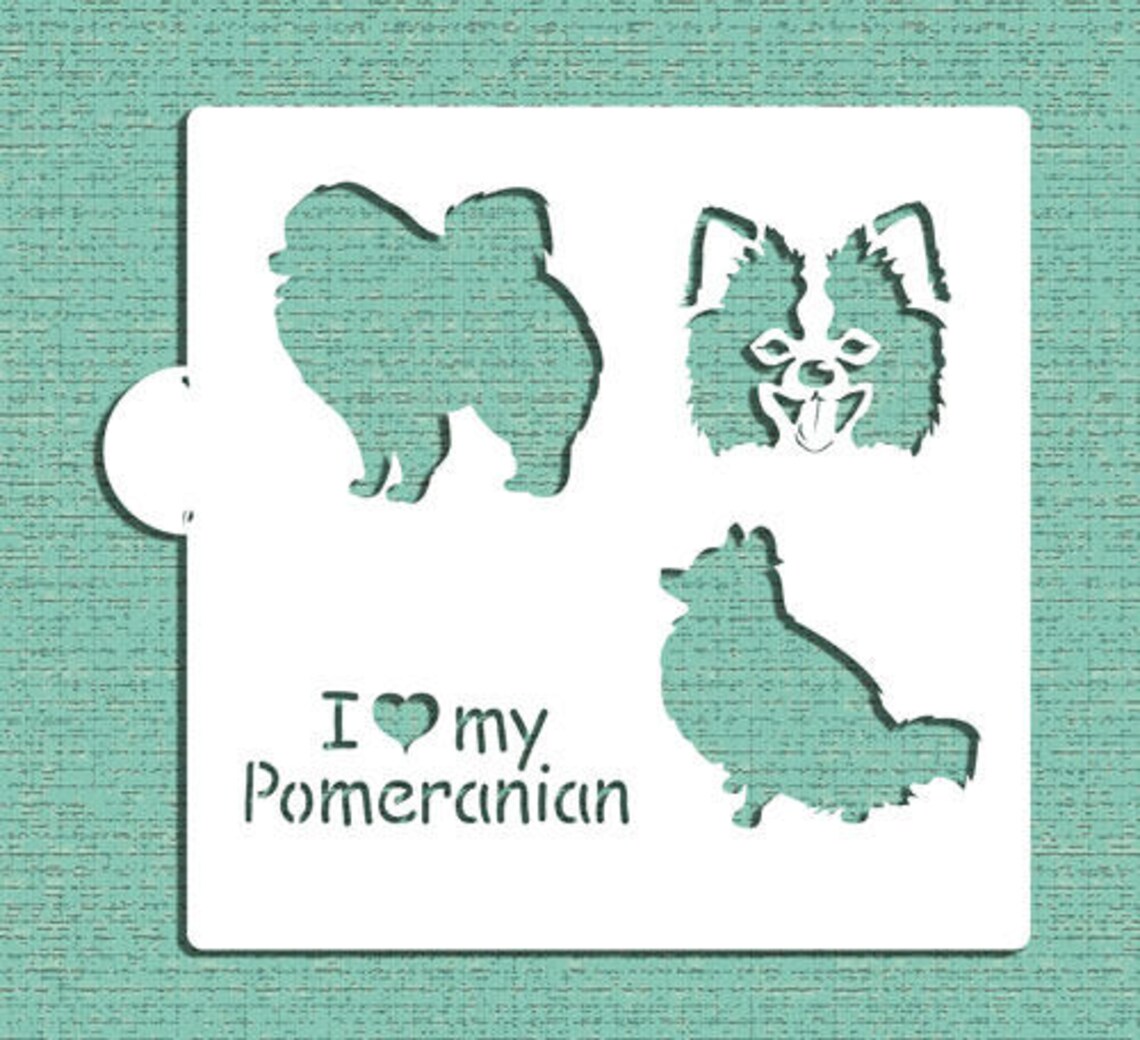 I LOVE MY POMERANIAN Cookie Stencil "designer Stencils" 5" X 5" - Etsy