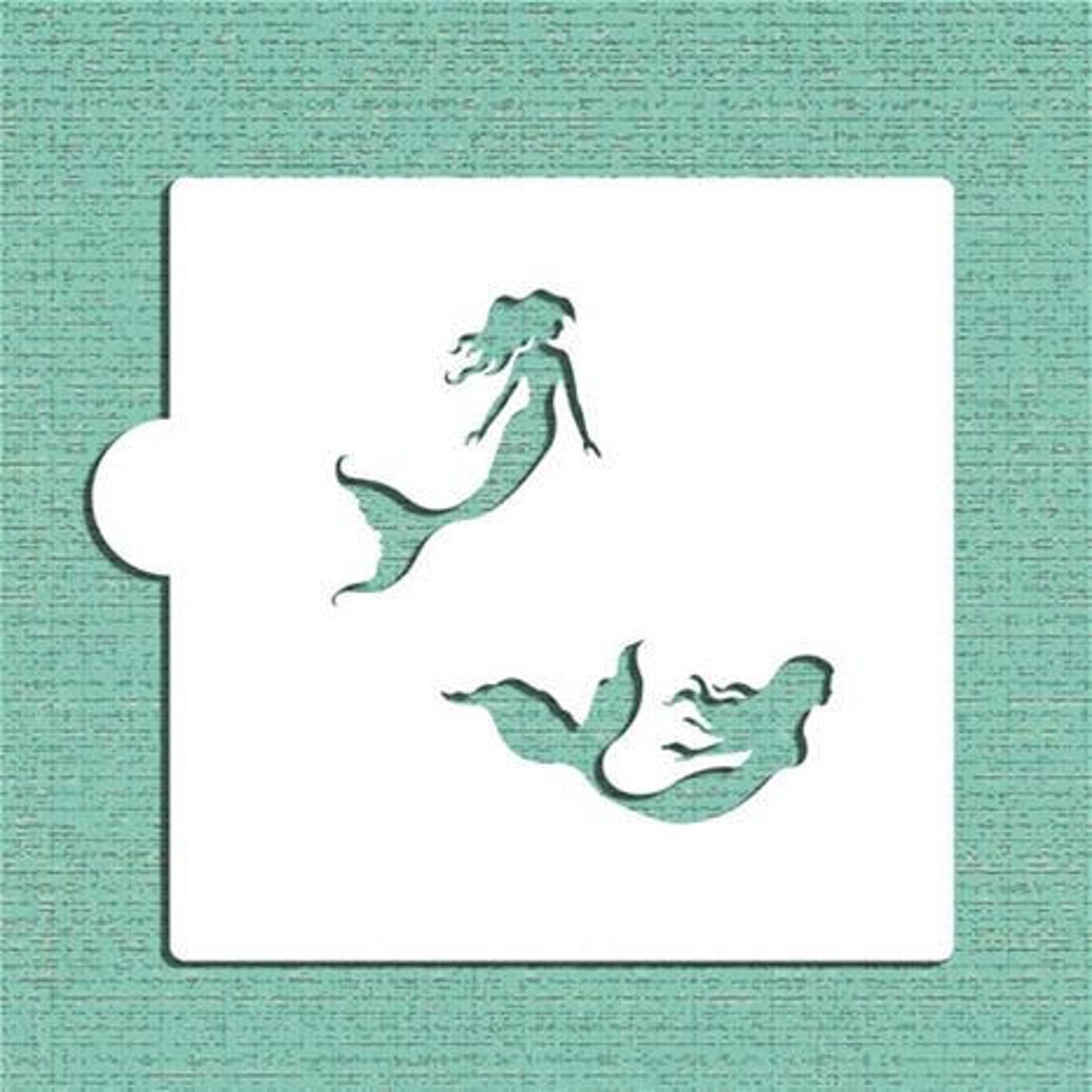 MERMAID Stencil designer Stencils 5 X | Etsy