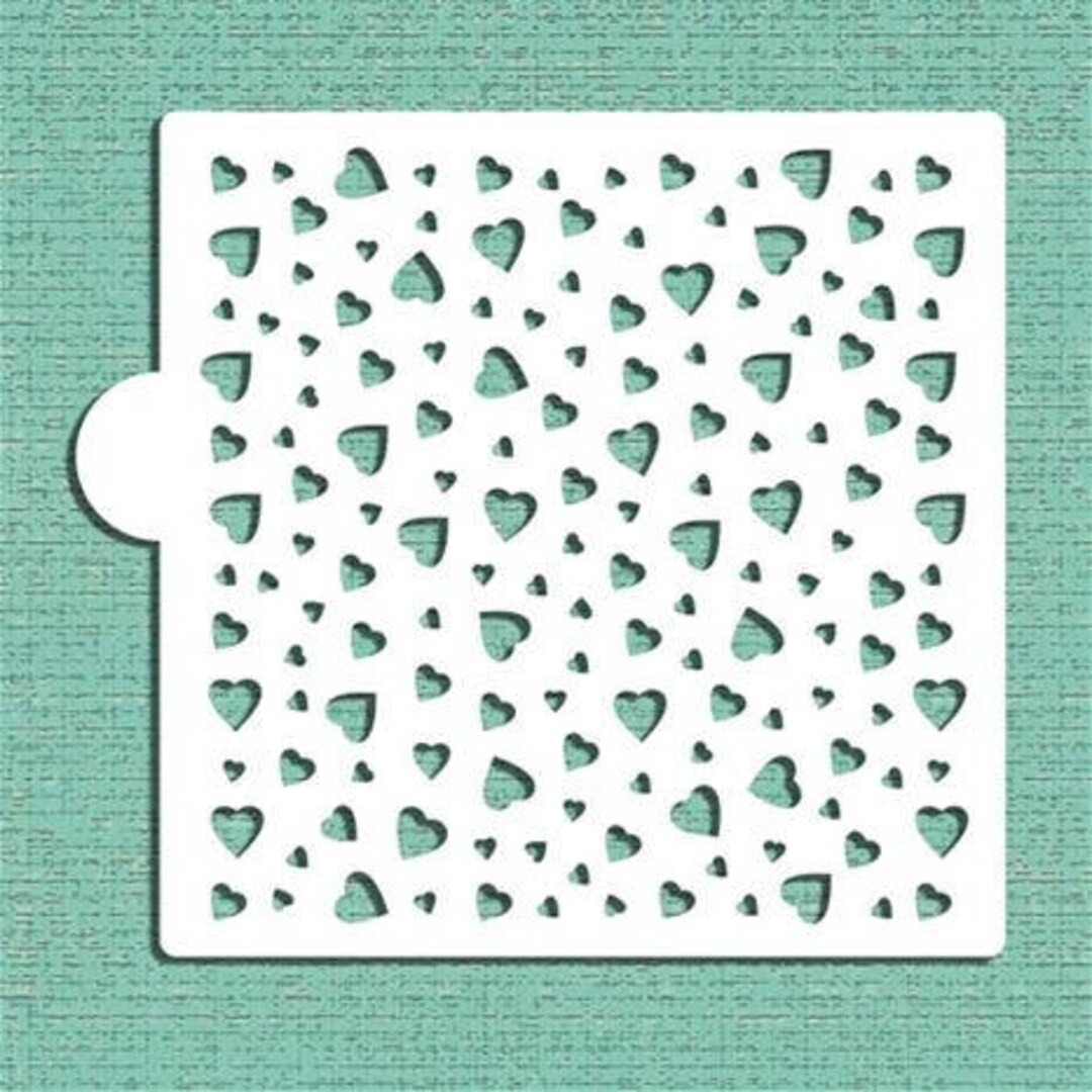 MINI HEART Cookie Stencil "designer Stencils" 5" X 5" - Etsy