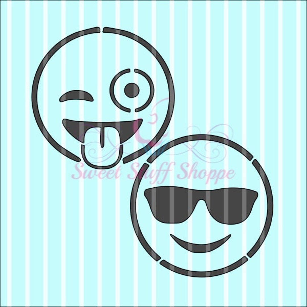 EMOJI PYO, Silk Screen, Cookie Silk Screen, Silk Screen Cookie Stencil ...
