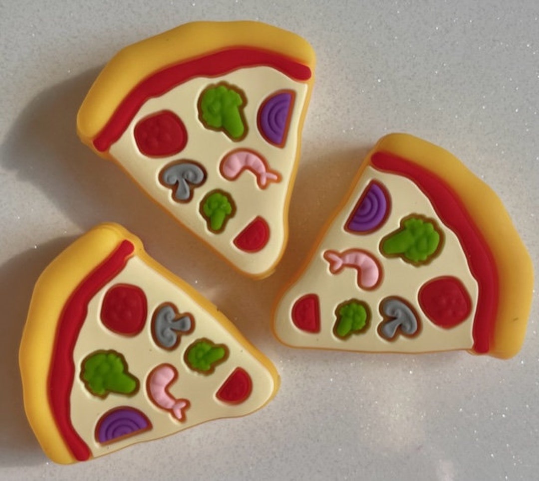PIZZA FOCAL Bead , Focal Beads, Pizza Silicone Beads, Silicone Beads ...