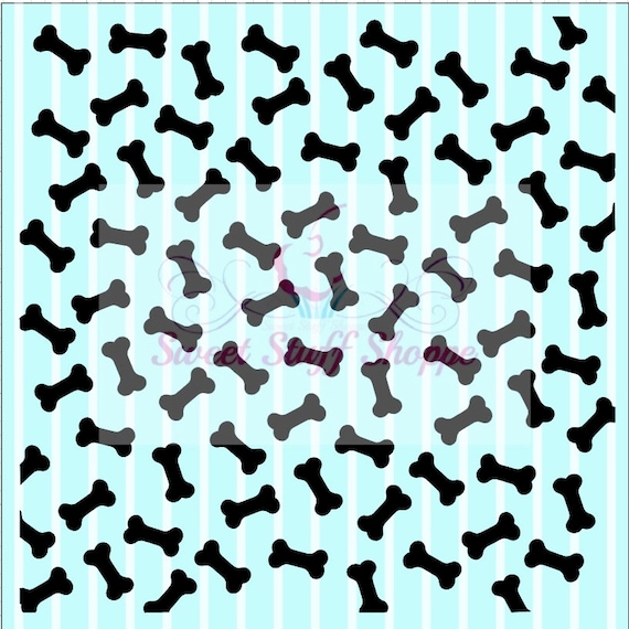 DOG BONE BACKGROUND Silk Screen Cookie Silk Screen Silk | Etsy
