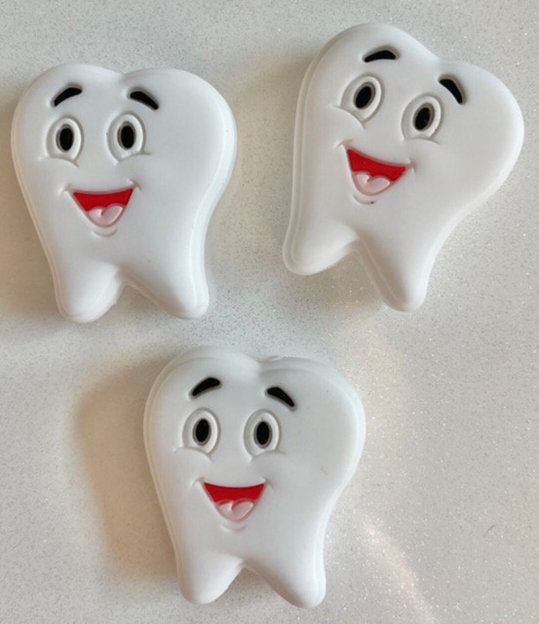 CUTE TOOTH FOCAL Bead , Focal Beads, Tooth Silicone Beads, Silicone ...