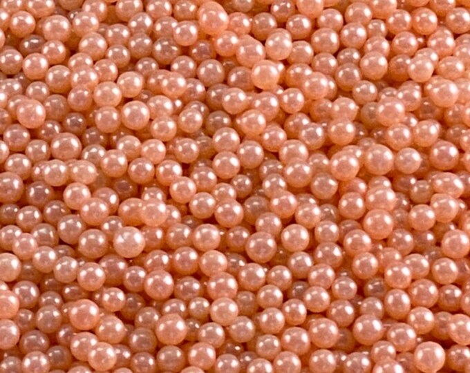 PEARL ROSE GOLD Candy Beads, Sprinkles , Rose Gold, 2 or 4 Ounces ...