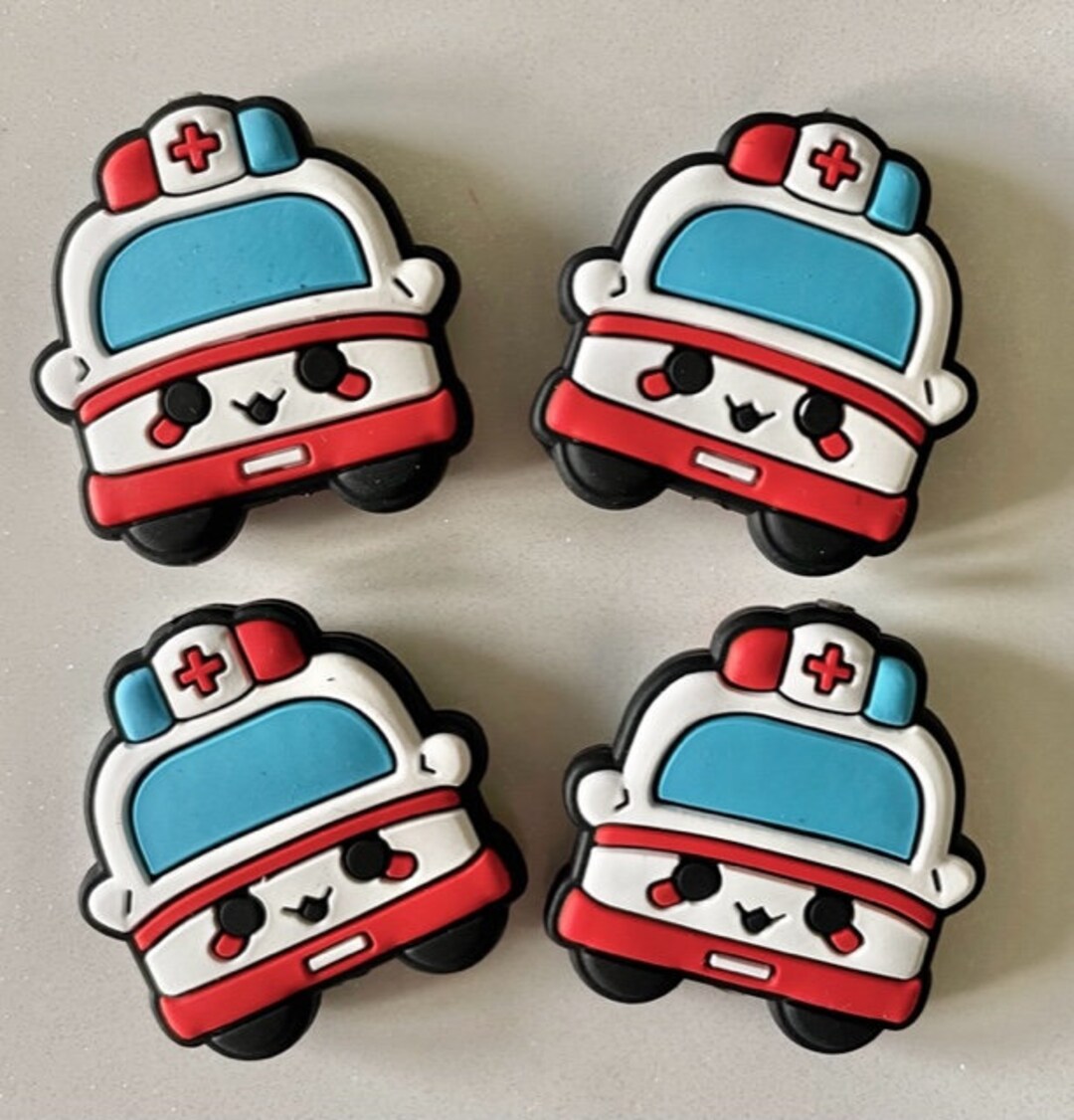 CUTE AMBULANCE Focal Bead, Focal Beads, Ambulance Silicone Beads ...