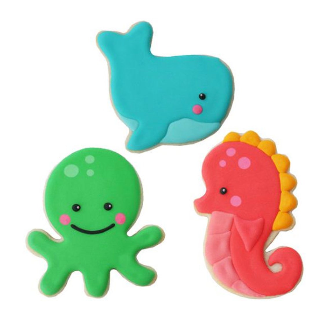 SEA CRITTER Cookie Cutter Set, Sea Critter Set, 3 Piece Cookie Cutter ...