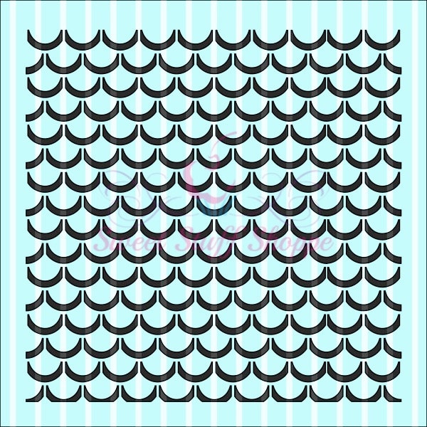 Fish Scale Stencil - Etsy