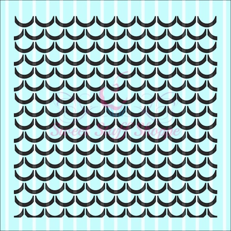 Fish Scale Stencil - Etsy