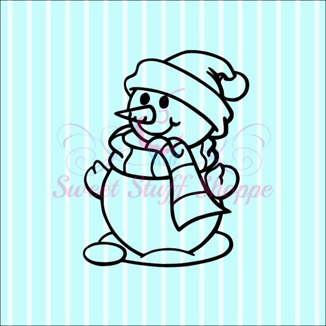 CUTE SNOWMAN PYO, Silk Screen, Cookie Silk Screen, Silk Screen Cookie ...