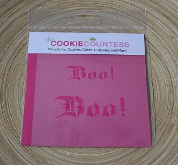 BOO STENCIL Cookie Countess Cookie Stencil/cupcake Stencil | Etsy